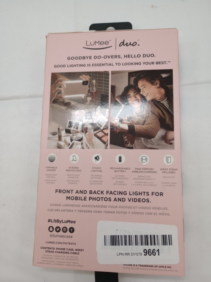 LuMee Duo Instafame Lighted Case for iPhone Xs/ X . New/ Open box | eBay