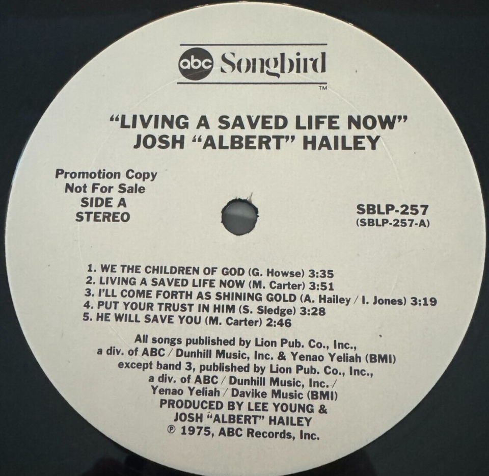 Josh "Albert" Hailey – Living A Saved Life Now (White Label Promo; Ex ...