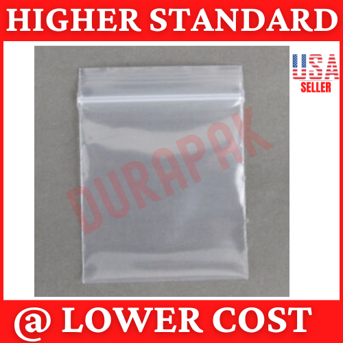 1000 ~ 4 Mil 3x5 Zip Clear Zip Reclosable Zipper Lock Seal LDPE Poly ...