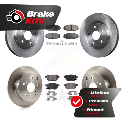 Front Rear Disc Brake Rotors And Ceramic Pad Kit For 2010-2010 Toyota ...