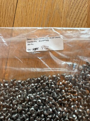 8-32 x 1/4 PHIL PAN HD SST Vendor PN 8C25PPMS (900+PCS) | eBay