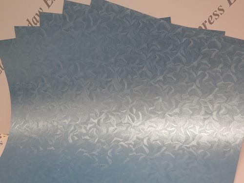Blue 2-Sided Pearlescent 100gsm Paper 1 Side Embossed 295x204mm x 30 ...