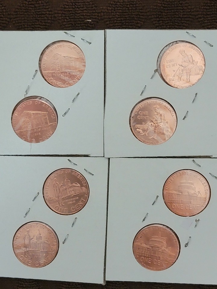 2009 P&D - Lincoln Bicentennial Cent - 8 Coin Set " LP1 - LP4" IN 2X2 ...
