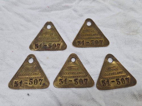 ~RARE~ SET (5) Matching Ford CLEVELAND FOUNDRY Employee Brass Tool ...