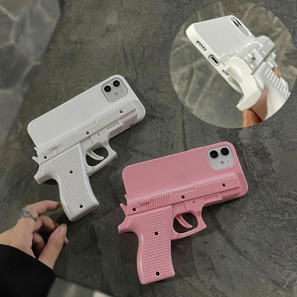 Toy Pistol Gun Phone Case for iPhone 15/16/14/13/12/11/XR/X Soft ...