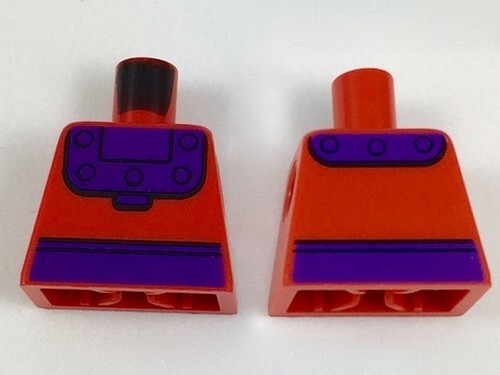 LEGO 973pb2716 Torso Dark Purple Belt and Collar with Rivets Pattern ...