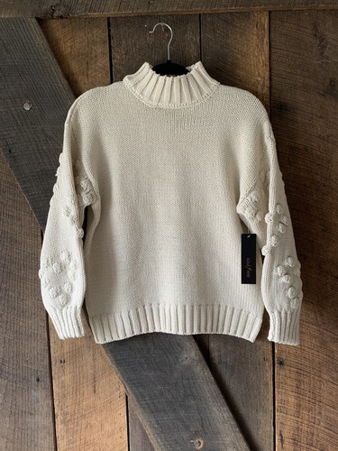 Soul Free Womens Small Cream Sweater Poofy Sleeves NWT #C18 | eBay