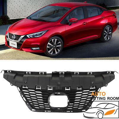 Black Front Bumper Grille Mesh Grill Assembly For Nissan Versa 2020 ...
