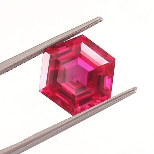 AAA+ Natural Flawless Mozambique Red Ruby Hexagon Loose Gemstone Cut ...