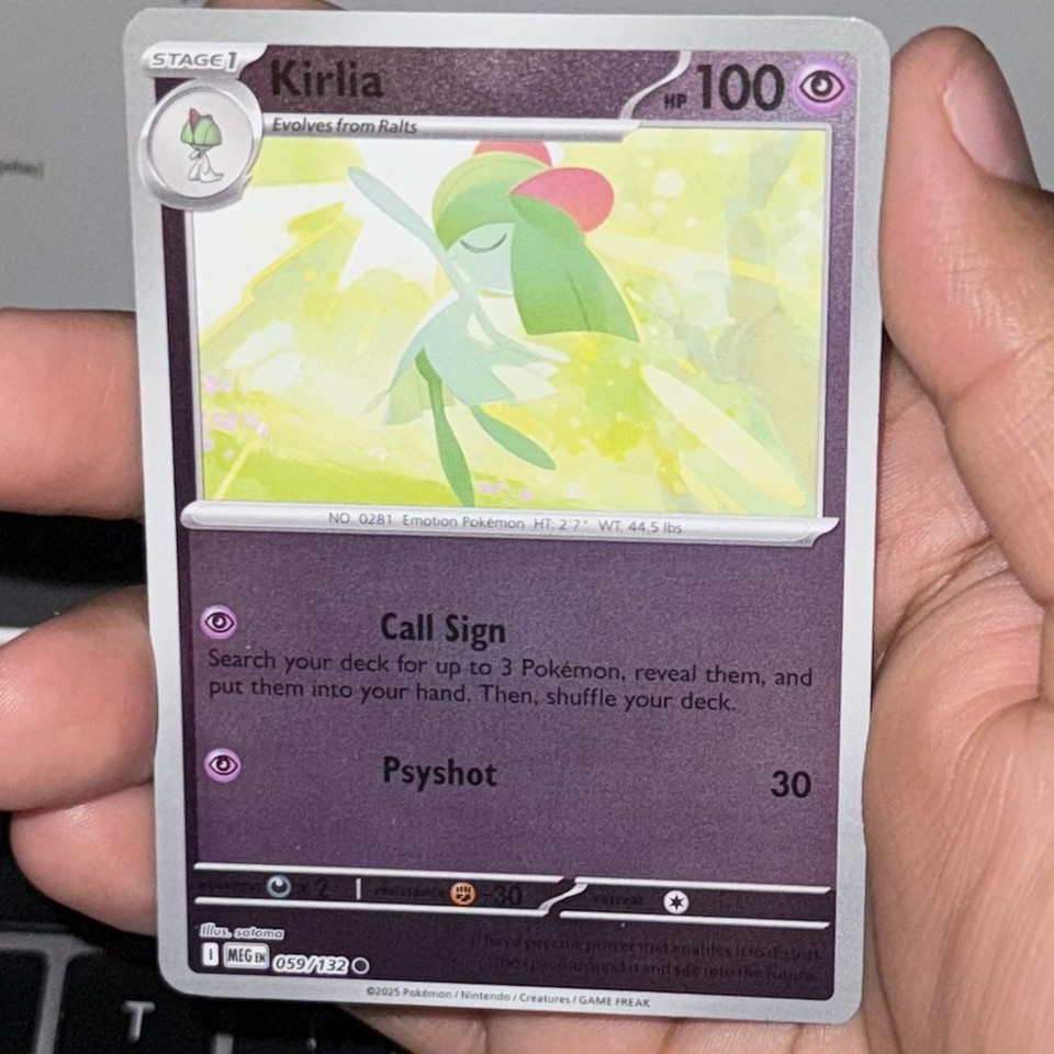 Kirlia 059/132 Reverse Holo ME01: Mega Evolution Pokemon Card NM | eBay