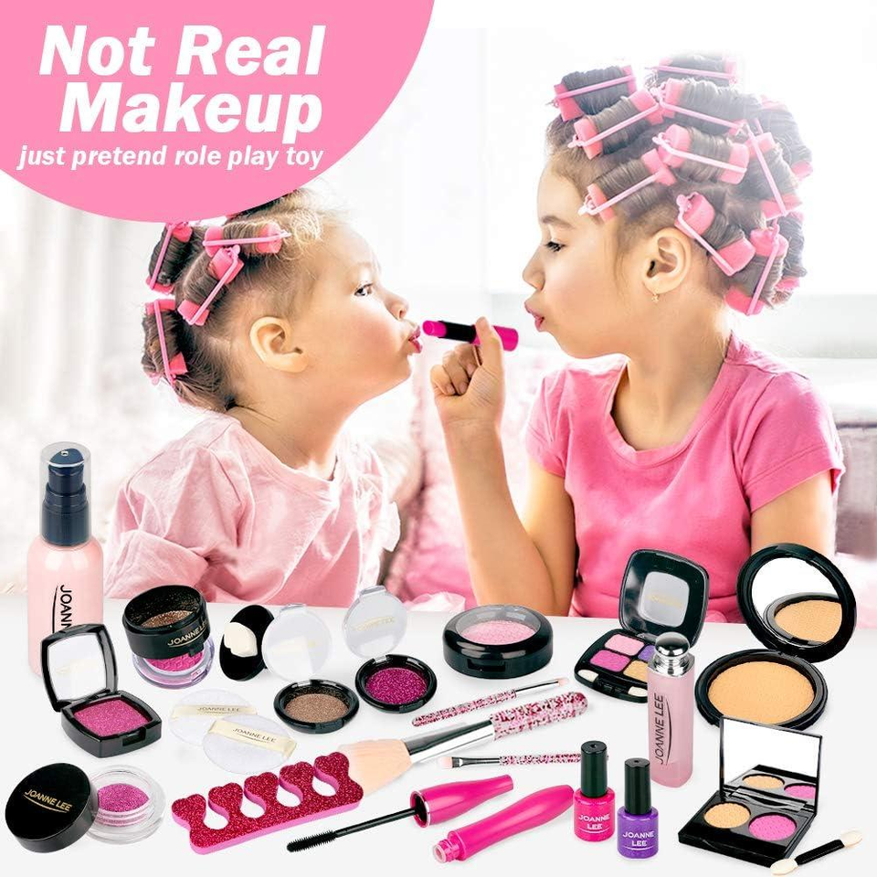22 PCS Pretend Makeup Toy Set Safe Non-Toxic Kids Makeup Cosmetic Set ...