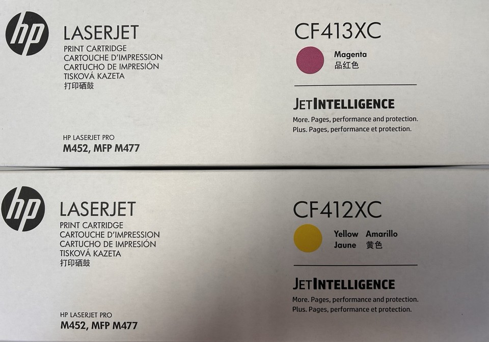 Genuine CF411XC Cyan And CF412XC Magenta Toner Cartridges | eBay