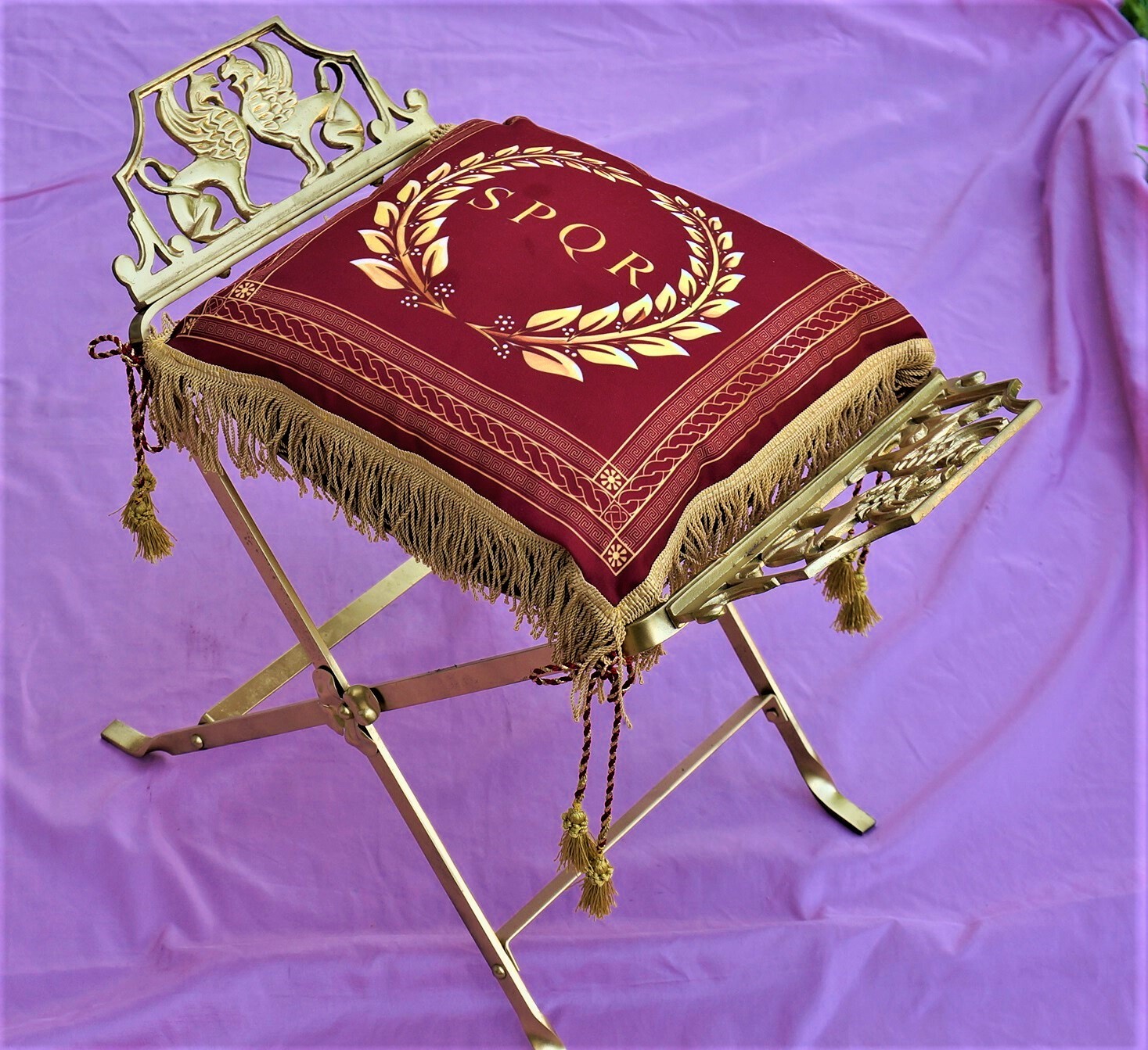 Antique Roman Curule Chair Armchair Emperor King Officer Revival ...