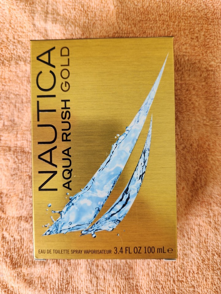 Nautica - " AQUA RUSH GOLD " Men’s Eau De Toilette Cologne Spray 3.4 oz ...
