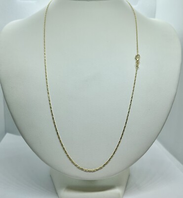 14k yellow gold razo chain necklace lobster claw 20 inch 1.25mm 2 ...