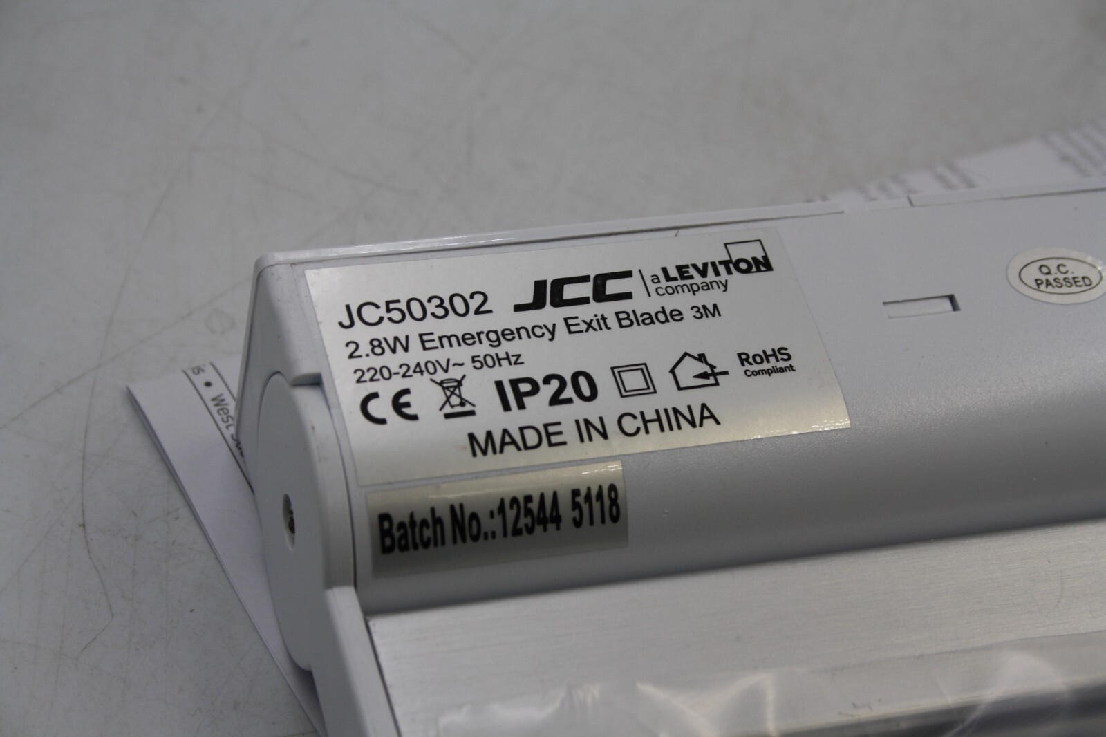 JCC Lighting JC50302 Exit Blade White Polycarbonate Wall Mounted LED ...