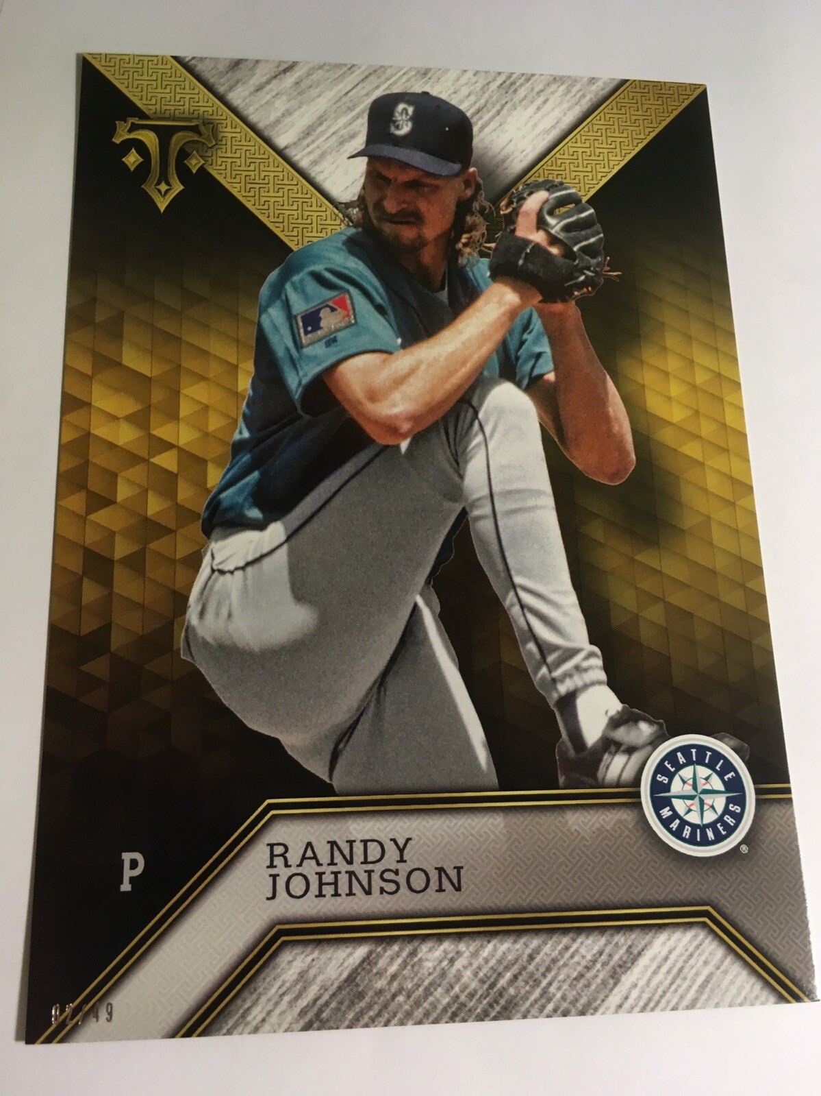 2016 Topps Triple Threads Jumbo 5x7 Randy Johnson Mariners 57 #’d 02/49 ...