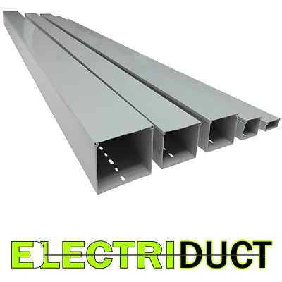2" x 2" Solid Wall Wire Duct - 12 Sticks - Total Feet: 79FT - Gray ...