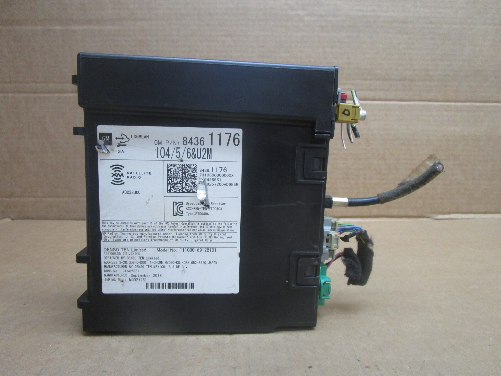 Audio+Equipment+Radio+Receiver+ID+84361176+Fits+18-19+Corvette+2278965 ...