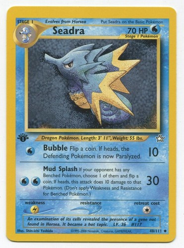 POKEMON NEO GENESIS 1ST EDITION SEADRA 48/111 NM-M | eBay
