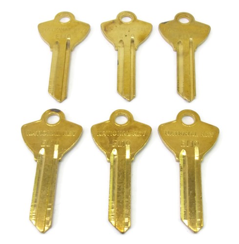 6-pcs EL10 Brass Key Blanks Cole National Key NOS | eBay