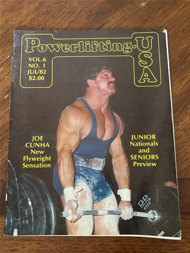 POWERLIFTING USA muscle strongman bodybuilding magazine JOE CUNHA 7-82 ...