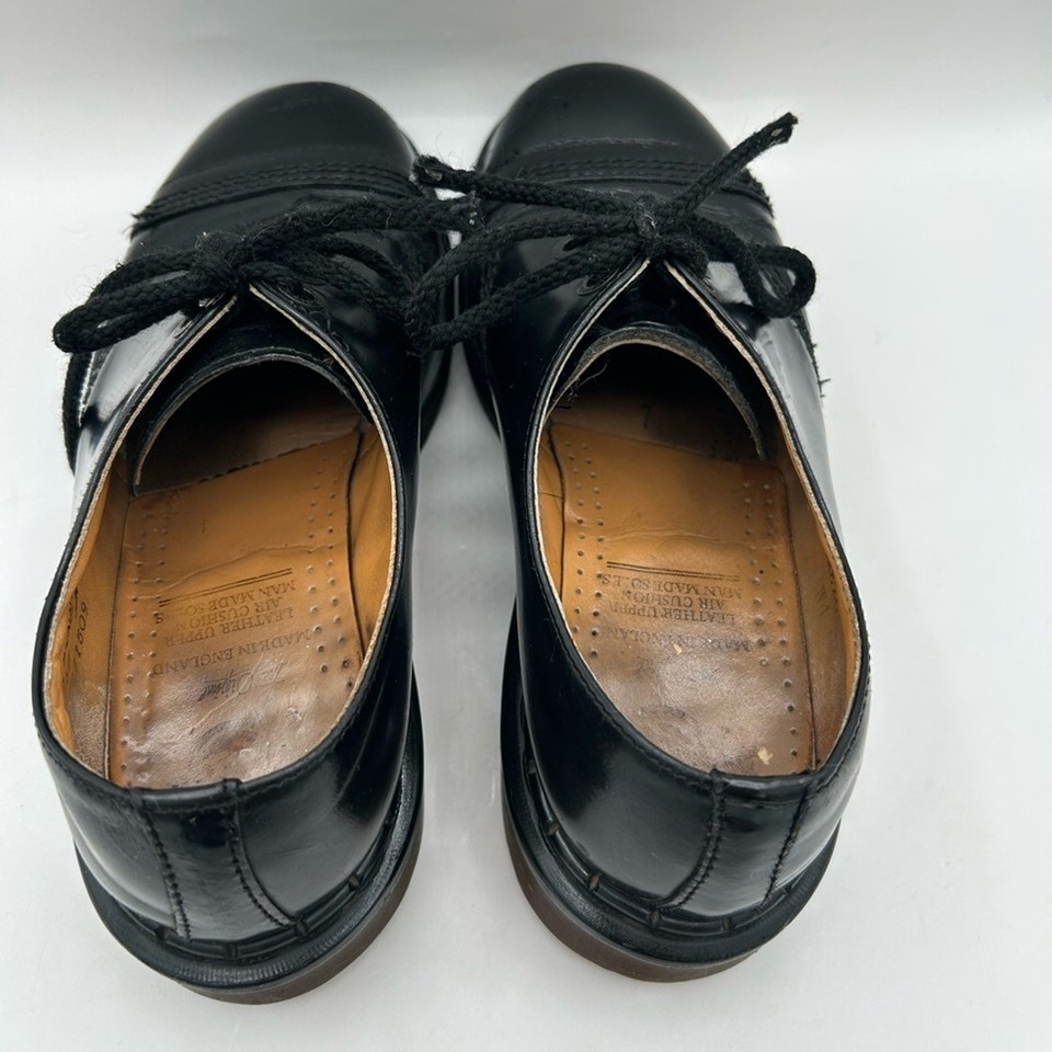RARE VTG 80s Mens Dr. Martens 8266 Black Oxfords Sz 8 MI ENGLAND Toe ...