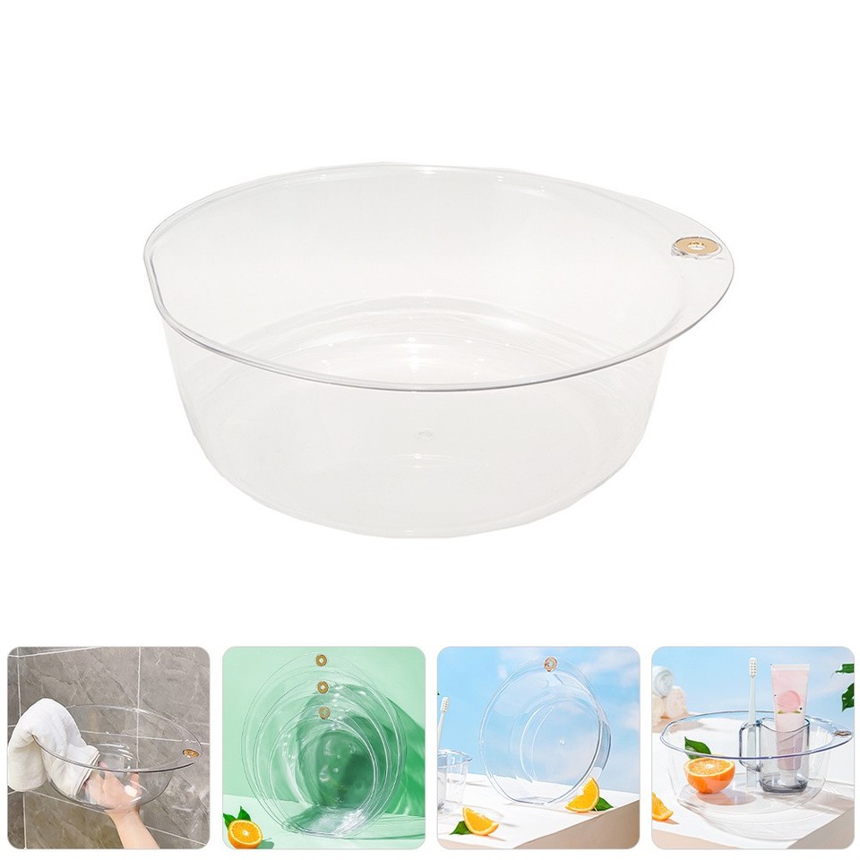 Household Wash Tub Plastic Thicken Basin Portable Washbasin Handwash ...