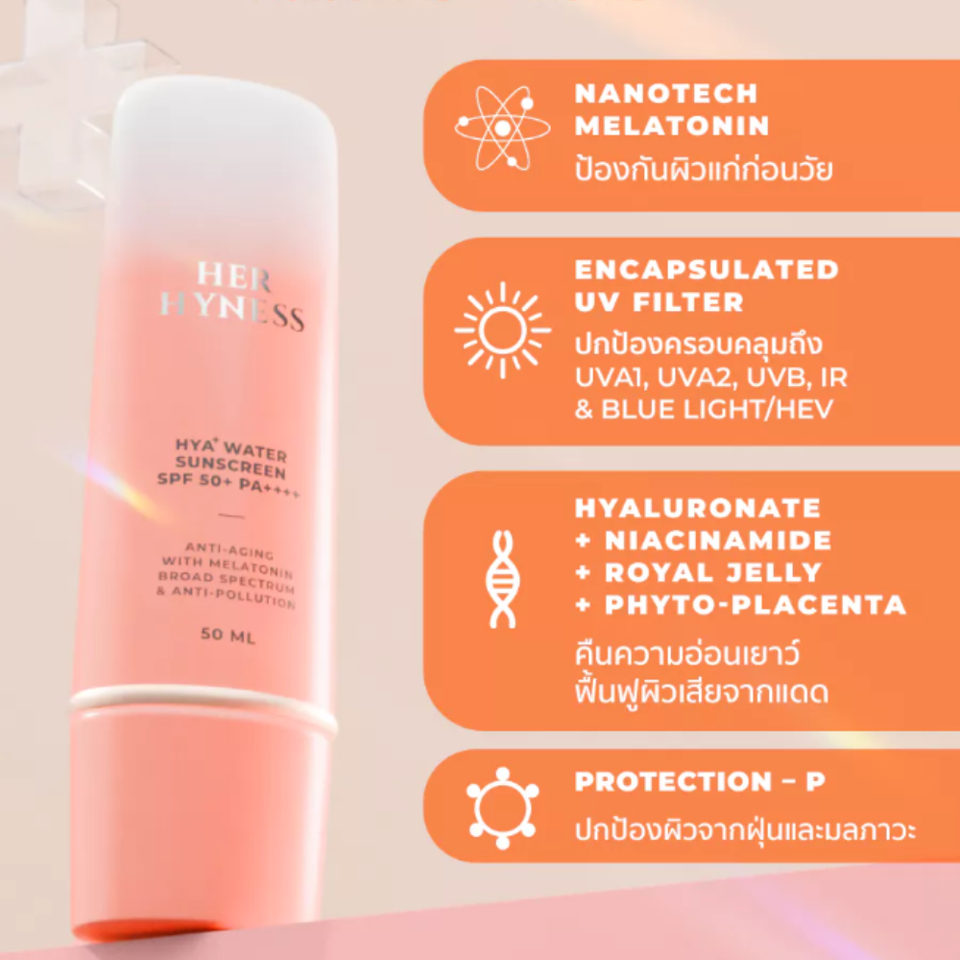 HER HYNESS HYA+ WATER SUNSCREEN SPF 50+ PA++++Upgraded formula Lightweight | eBay