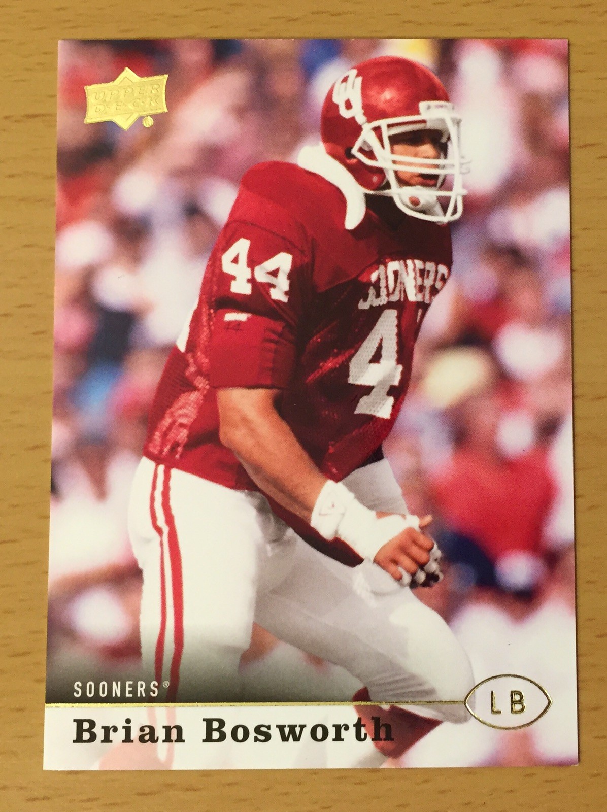 2013 UPPER DECK BRIAN BOSWORTH THE BOZ #44 OKLAHOMA SOONERS SEATTLE ...