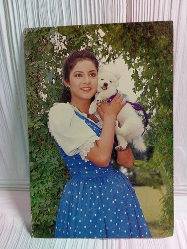 Bollywood actor Divya Bharati Bharti India Rare old postcard post card ...