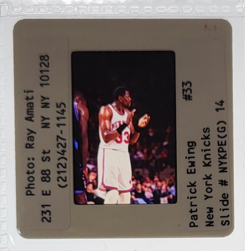 RARE ORIGINAL NEGATIVE FILM SLIDE NBA PATRICK EWING NY NEW YORK KNICKS ...