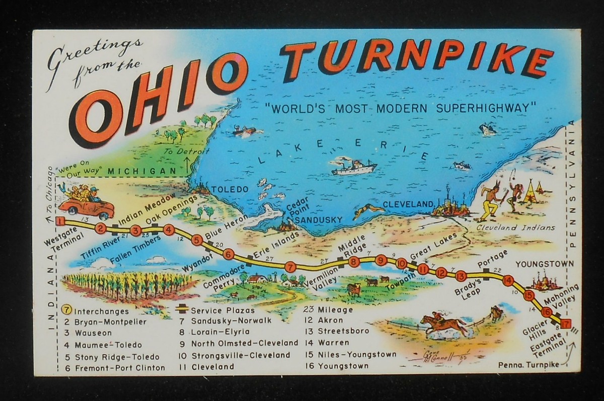 Ohio Turnpike Mile Marker Map