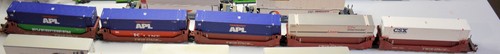 NOS A-Line Gunderson Twin Stack Intermodal Articulated 5 Car Set | eBay