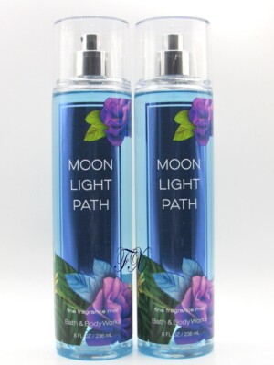 BATH & BODY WORKS MOONLIGHT PATH BODY MIST SPRAY 8 FL OZ (LOT OF 2 PCS ...