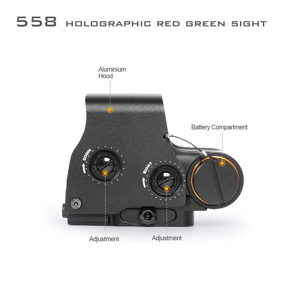 G45 5X G43 G33 3X QD Magnifier 558 Red Green Dot Holographic Reflex ...