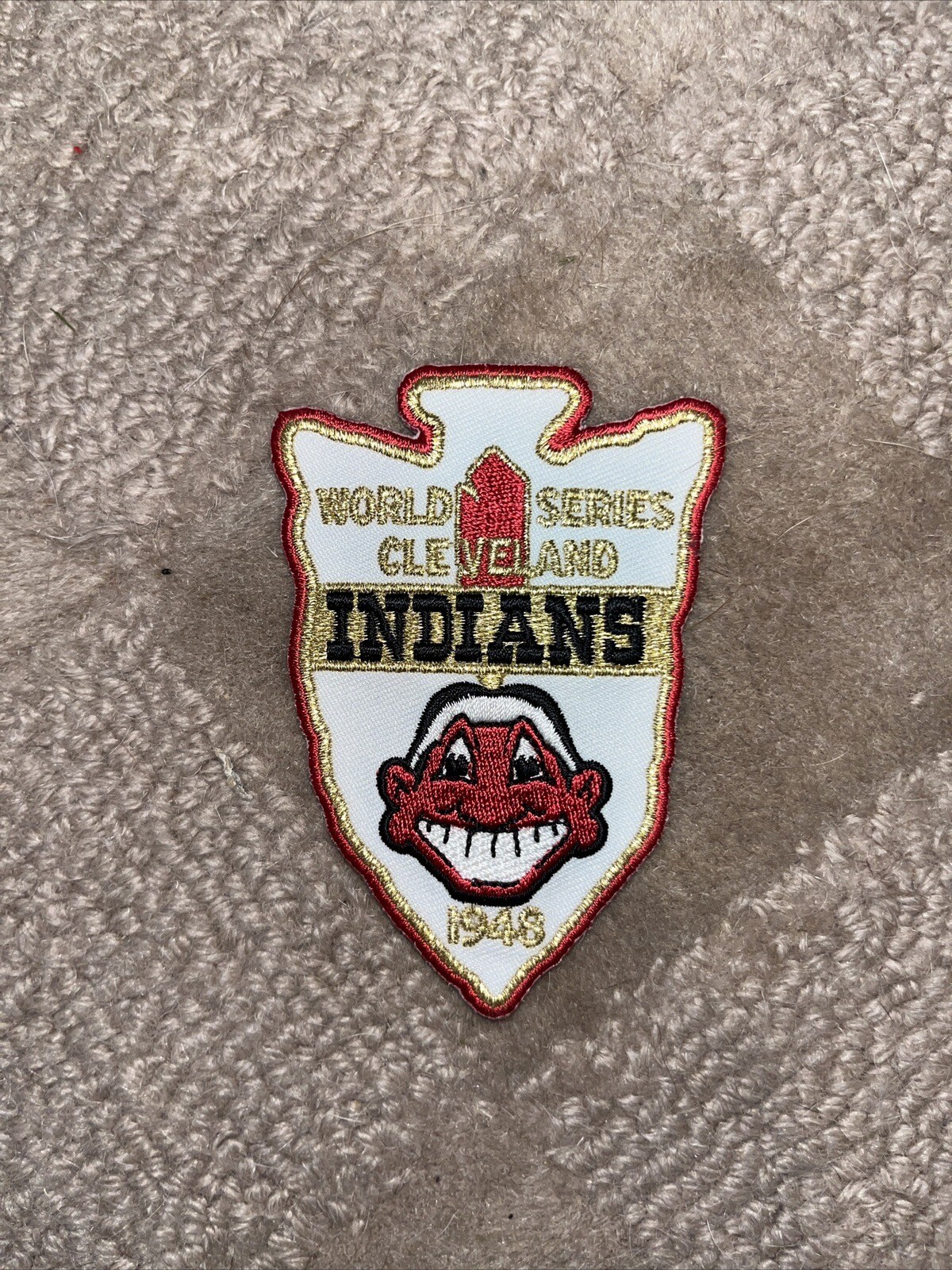 1948 Cleveland Indians MLB World Series Champions Sleeve Patch Jersey ...