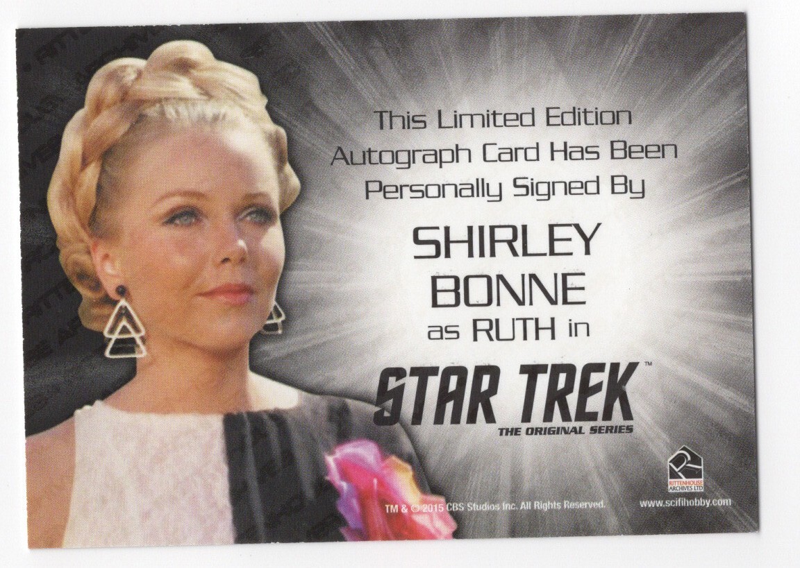Shirley Bonne as Ruth STAR TREK TOS Captain’s Collection Autograph Card ...