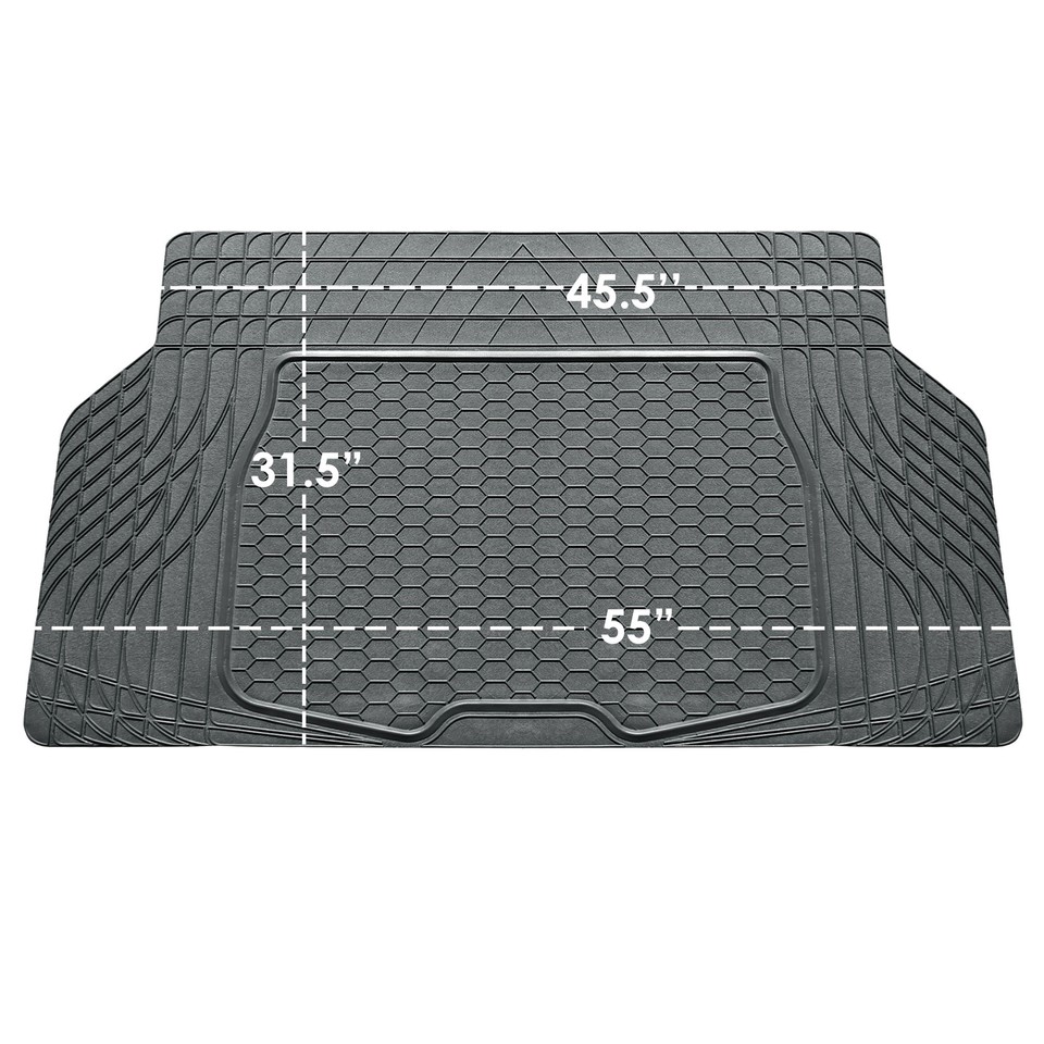 FH Group Universal Fit Trimmable Rubber Car Cargo Mats All Weather ...