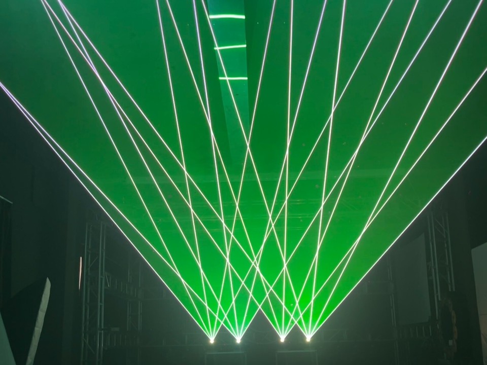 6W RGB Full Color Animation Laser Light Projector Effect Beam For DJ ...