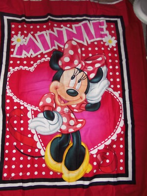 Minnie Mouse fabric panel Rare Vintage Fabric panels 35x40 NEW | eBay