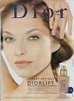DIOR Cosmetics Magazine Print Ad Advert TEINT DIORLIFT VTG 1pg 2000 | eBay
