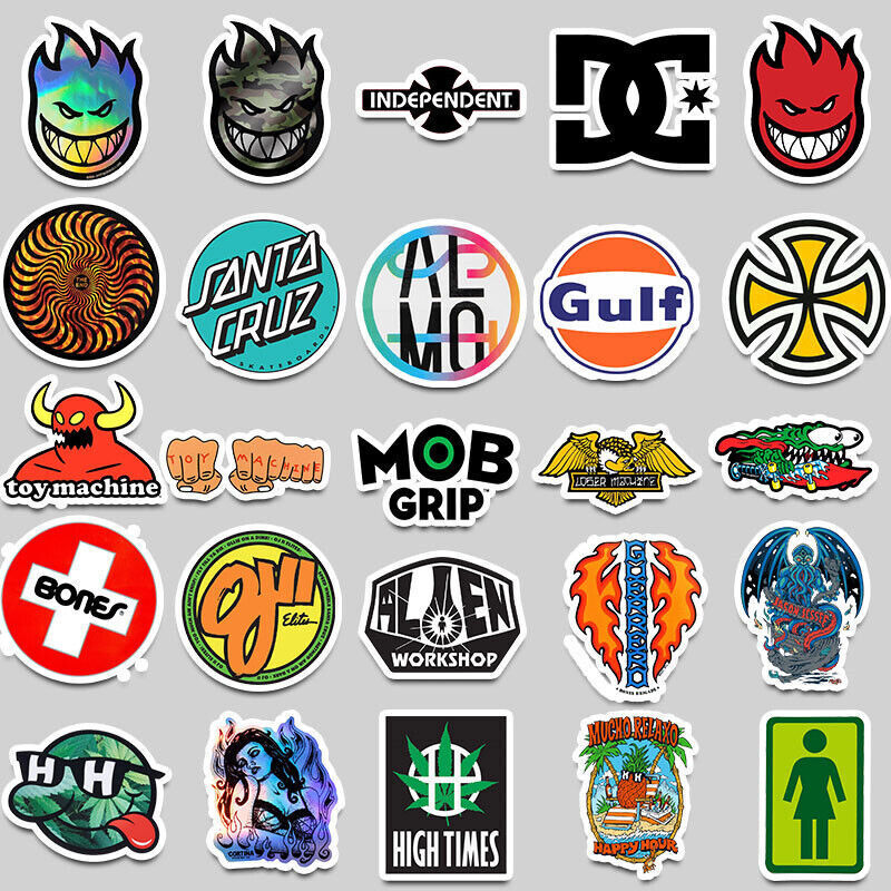 50pcs Waterproof Brand Logo Stickers Santa Cruz Vinyl Decal Car ...