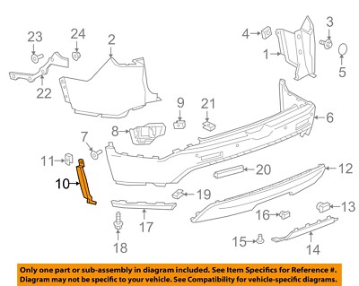 GMC GM OEM 17-18 Acadia Rear Bumper-Reinforcement Right 84142279 | eBay