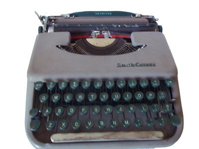 Vintage Smith-Corona Skyriter Portable Travel Manual Typewriter W Metal ...