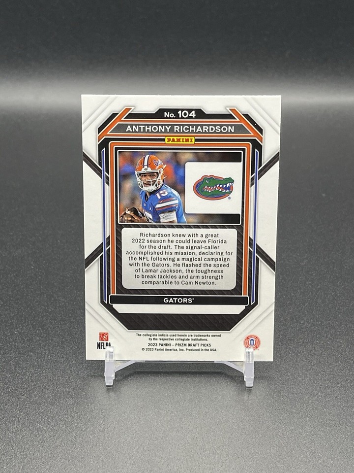 Anthony Richardson 2023 Panini Prizm Draft Picks - Florida Gators #104 ...