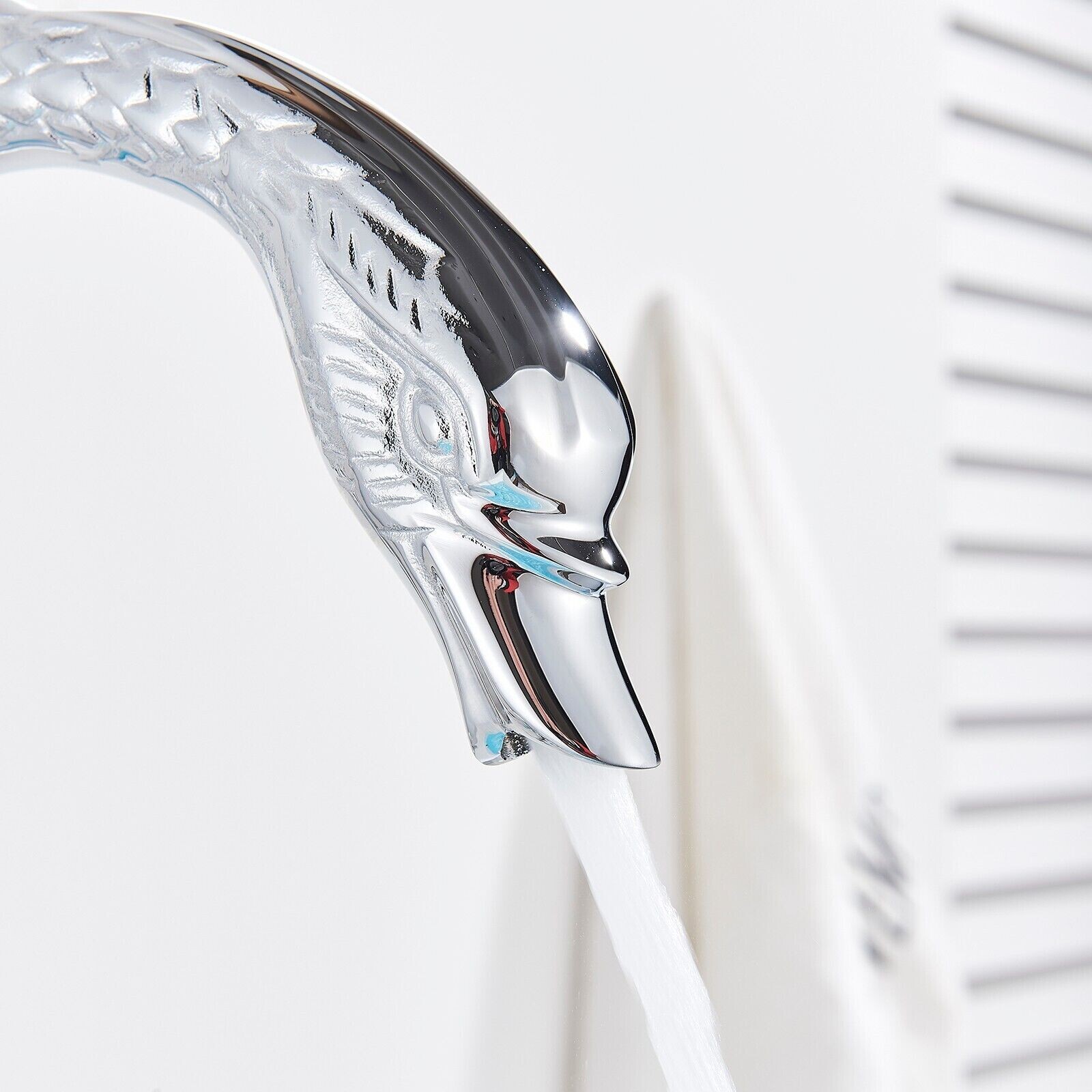 Waterfall Chrome Swan Bathroom Sink Faucet Single Hole/ Handle Vanity ...