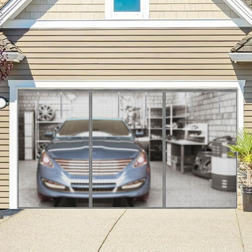 Magnetic Garage Screen Door for 2 Car Garage Doors 16X7Ft- Reinforced ...