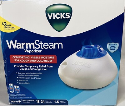 NIB VICK’S Warm Steam Vaporizer Cough & Cold Relief | eBay