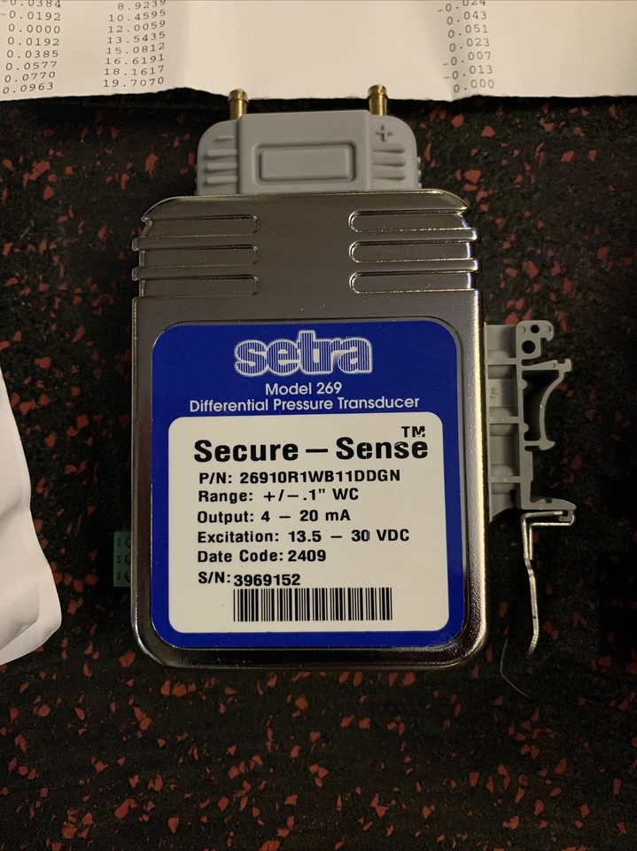Setra 269 Differential Pressure Transducer 26910R5WB11DDGN | eBay